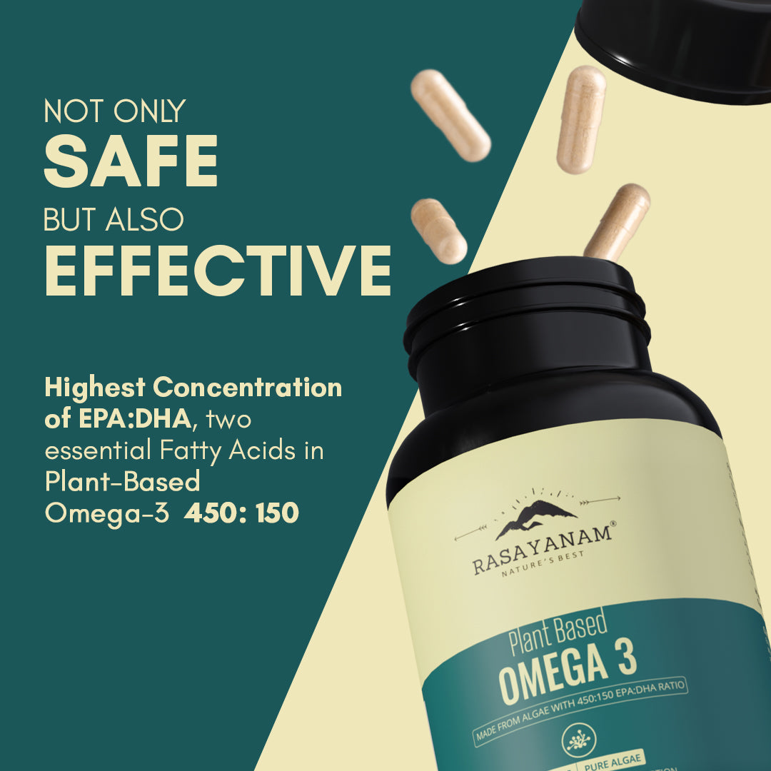Plant-Based Omega-3 – Vegan DHA & EPA Capsules - Rasayanam