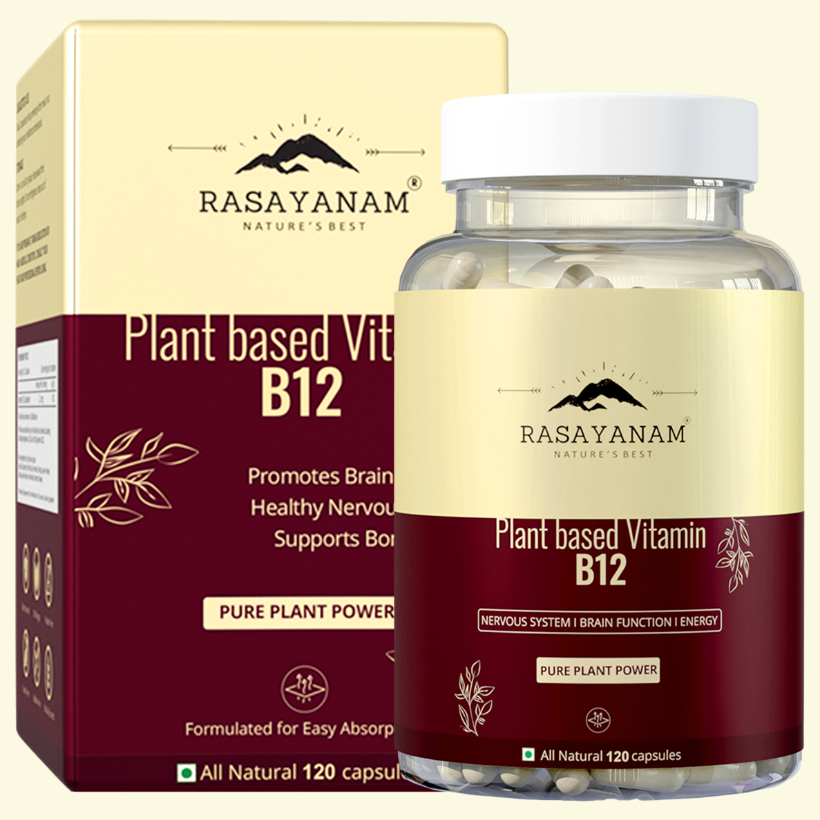 100% Plant-based Vitamin B12 - Rasayanam B12 Supplement - Rasayanam
